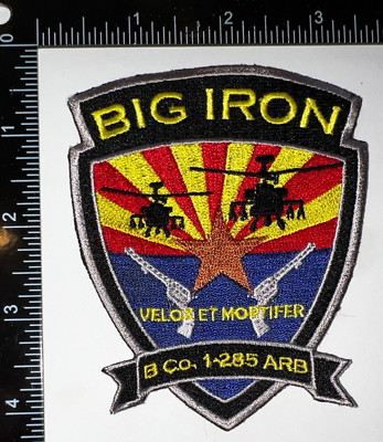 US Army OIF OEF B Co 1-285 ARB Aviation Big Iron Patch | eBay