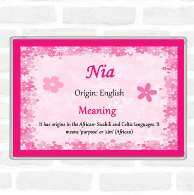 Nia Name Meaning Jumbo Fridge Magnet Pink | eBay UK