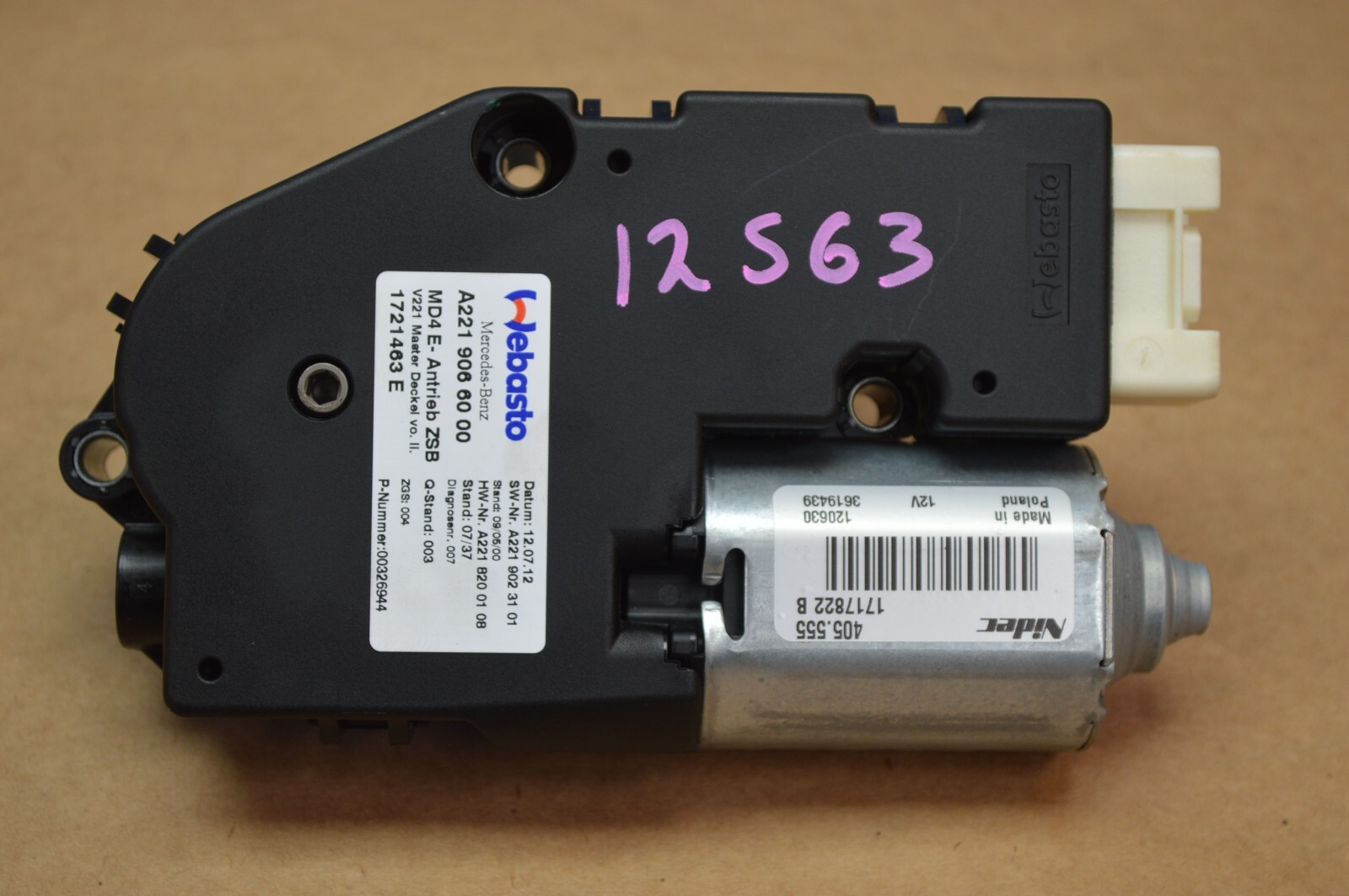 MERCEDES BENZ W221 Panorama Schiebedach Motor Sunroof Engine ...