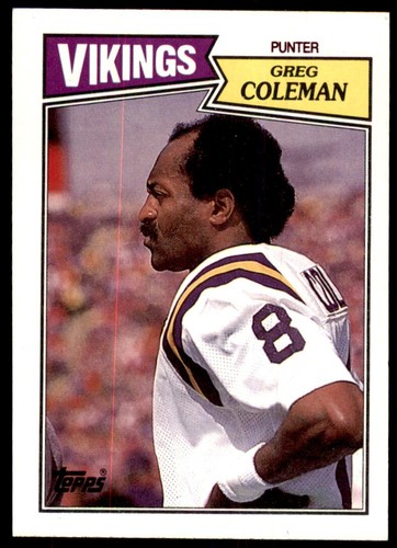 1987 Topps Greg Coleman A Football Cards #206 | eBay