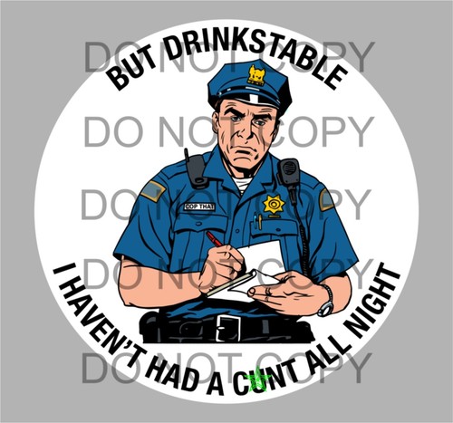 FUNNY POLICE BUMPER STICKER FOR TOOLBOX MANCAVE ETC | eBay
