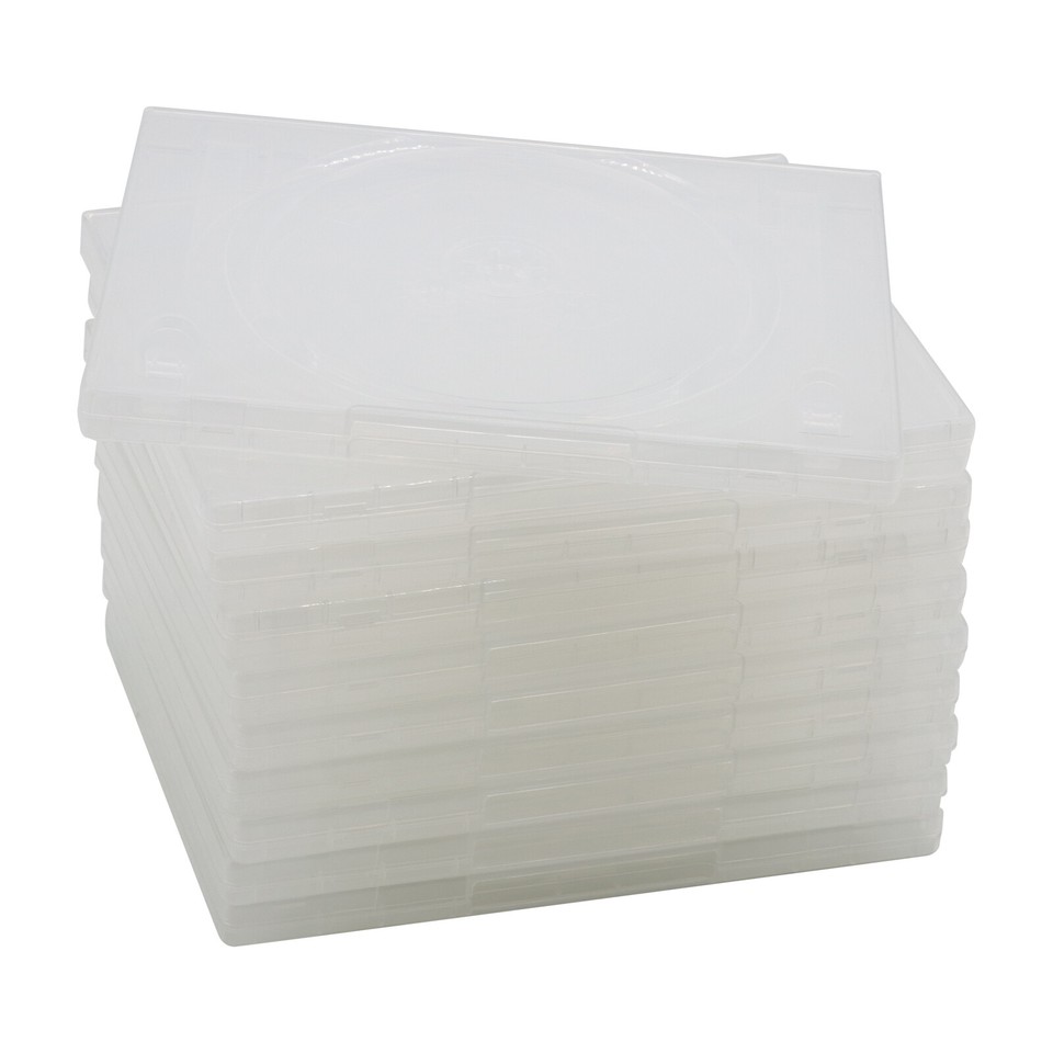 Lots Clear Standard 4-Discs DVD Storage Replacement Case Box 14mm ...