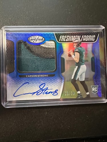 2022 PANINI Certified CARSON STRONG Freshman Fabric RPA /50 | eBay