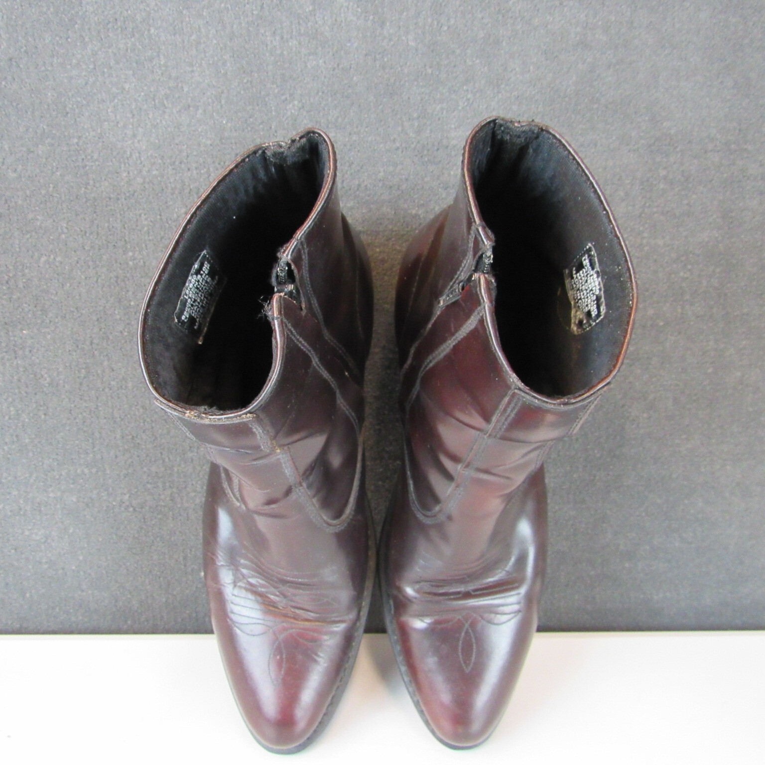 Laredo Leather Long Haul Western Side Zipper Boots Bu… - Gem