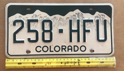 License Plate, Colorado, Passenger, 258 - hFU | eBay