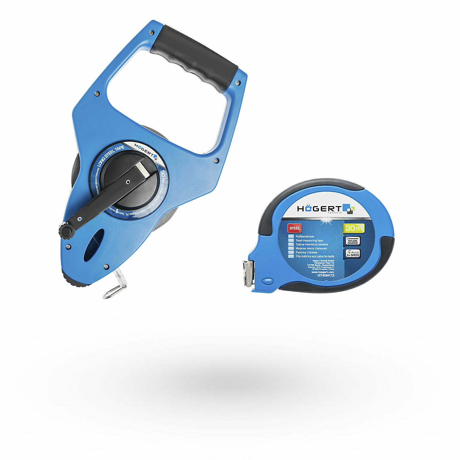 HÖGERT Maßband 30m 50m Kapselbandmaß Bandmaß Messband Rollbandmaß ...