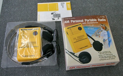 Radio Shack Realistic 12-106A AM Personal Portable Radio New in Box NOS ...