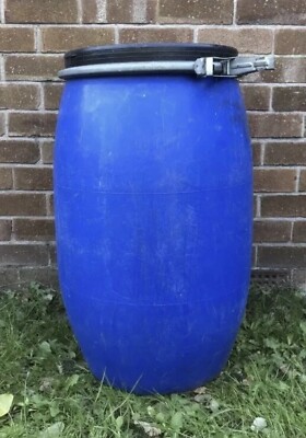 COLLECTION ONLY 1 x Plastic Barrel Butt 125 Litre Clamp Ring Storage ...