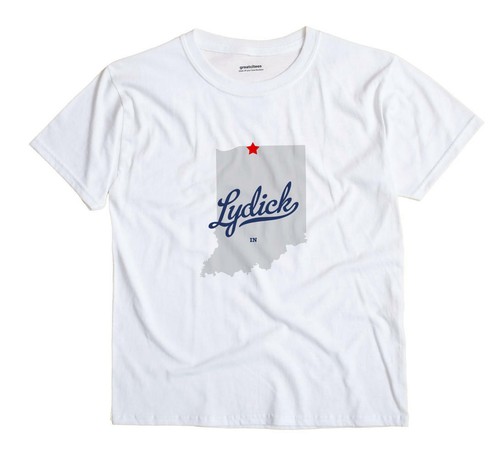 Lydick Indiana IN T-Shirt MAP | eBay