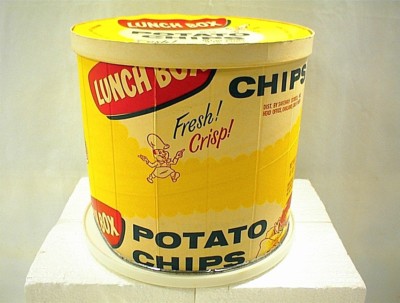VINTAGE LUNCH BOX POTATO CHIPS CAN PAPER BOX TUB TUBE SAFEWAY STORES 18 ...