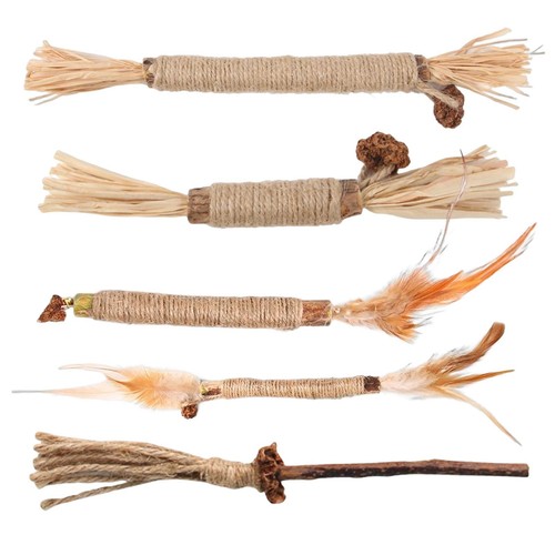 2Pcs Catnip Stick Toy Natural Cat Teeth Nip Cleaning Toy Kitten ...