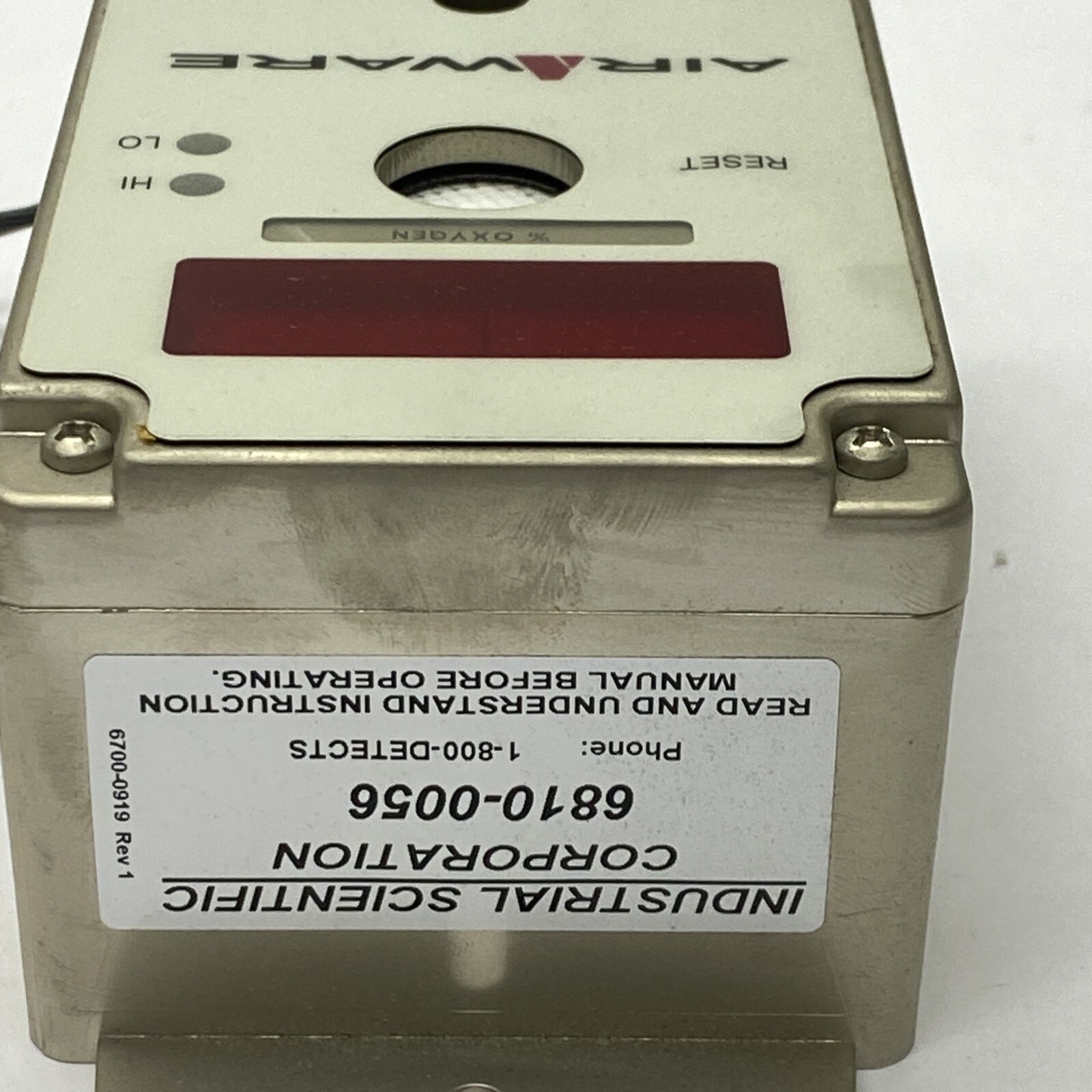 Industrial Scientific AirAware Oxygen Monitoring System 6810-0056 | eBay