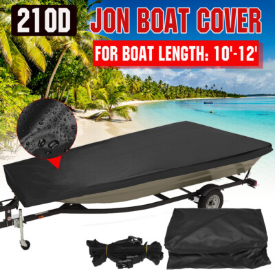 210D Heavy Duty For Jon Boat Cover Protection 10-12ft Waterproof | eBay
