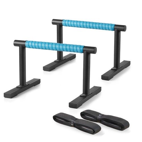 Steel Black Push Up Handles Parallettes Bars for Floor Workout, Anti ...