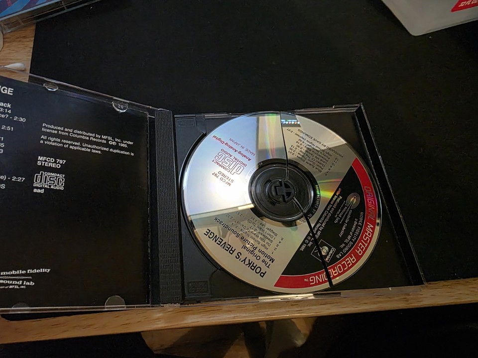 Porky's Revenge MFSL Silver CD - George Harrison Jeff Beck Carl Perkins ...