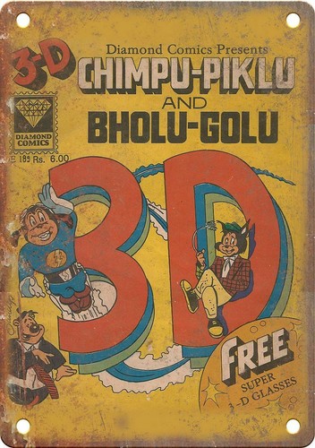 Chimpu-Piklu Bholu-GolU Comic Cover Art 10" x 7" Reproduction Metal Sign J874 | eBay