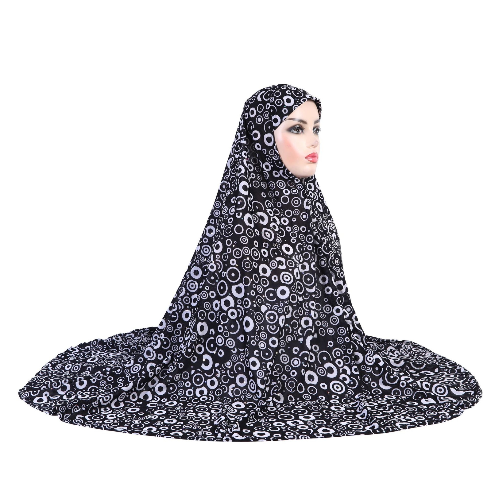 130*120cm Overhead Khimar Scarf Hijab Muslim Women Large Prayer Burqa ...
