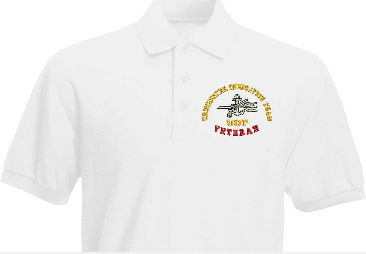 Underwater Demolition Team UDT Veteran Army Military Embroidered Polo ...