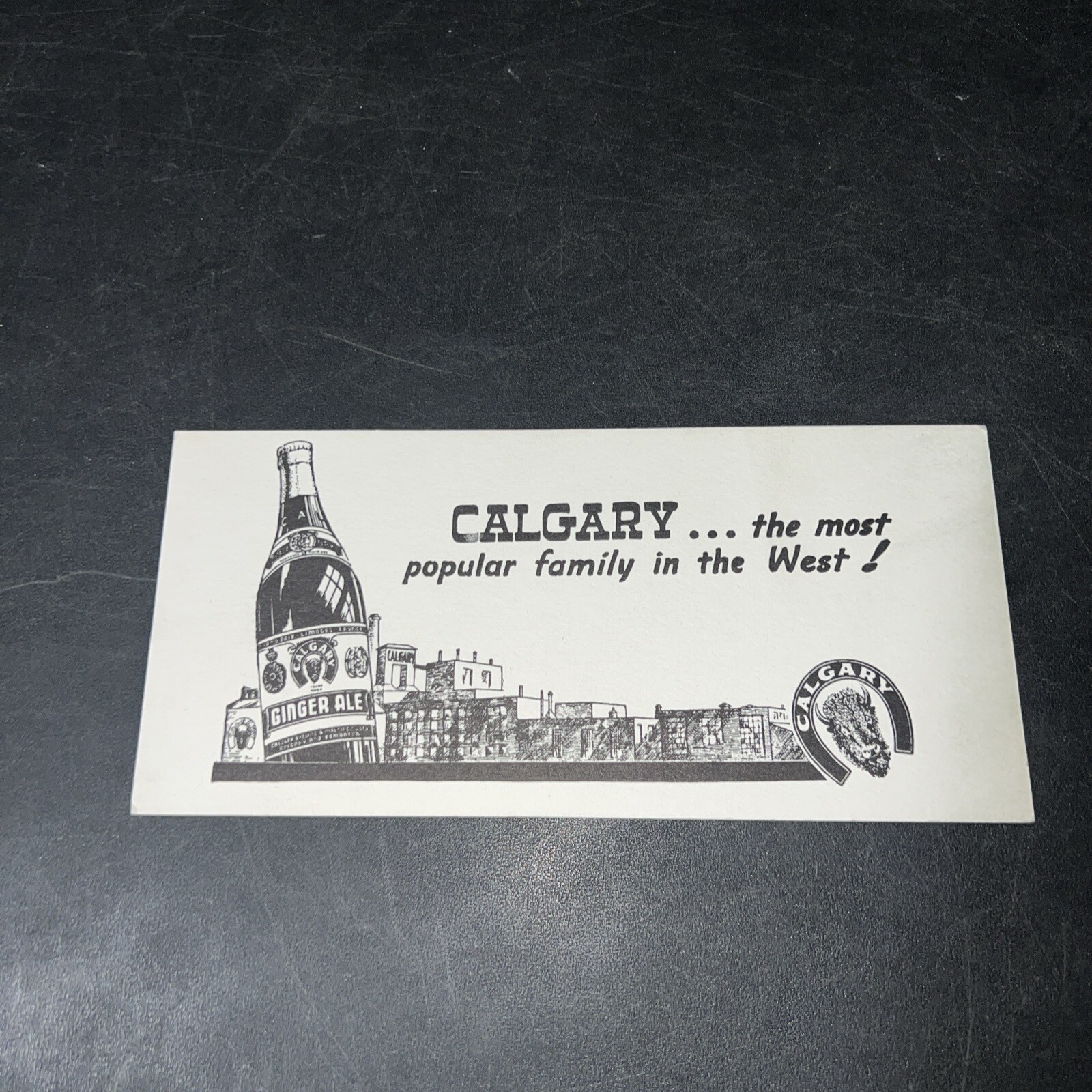 Rare Early Soda Employee Marketing Flyer Blotter Card Calgary Ginger ...