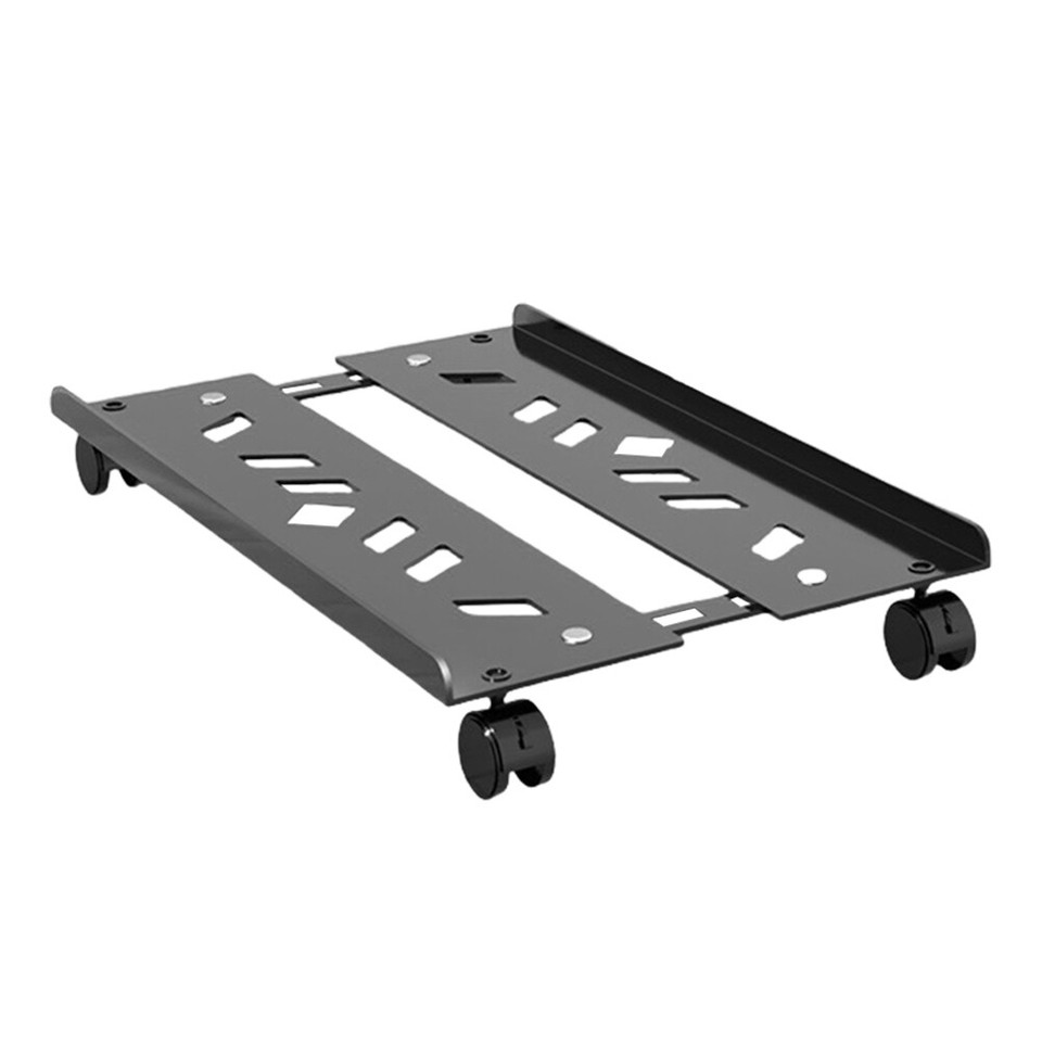 PC Tower CPU Holder with Rolling Caster Wheels Steel PC Floor Cart Fits ...
