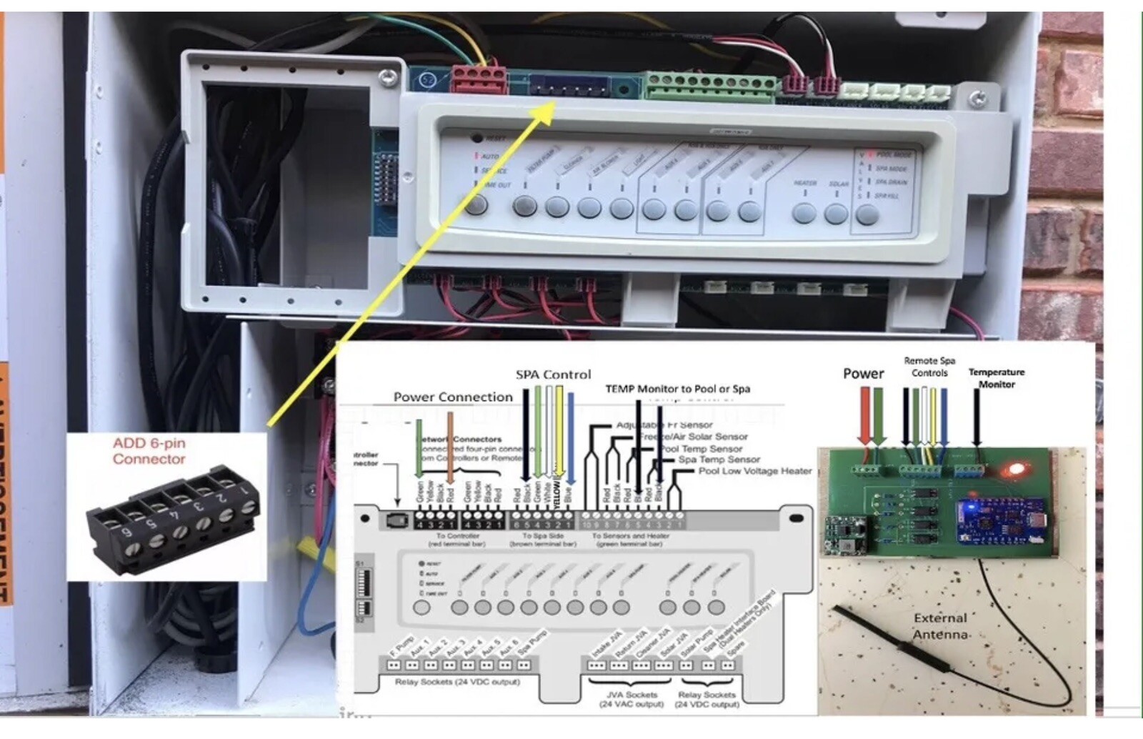 Jandy (Alexa) Spa Switch Remote - Spa side Remote - 4 relays ...
