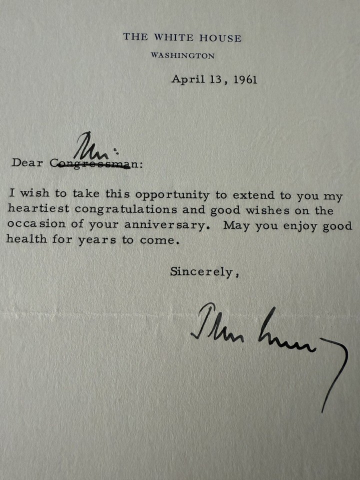 John F. Kennedy JFK Signed White House Letter JSA LOA Autographed TLS ...