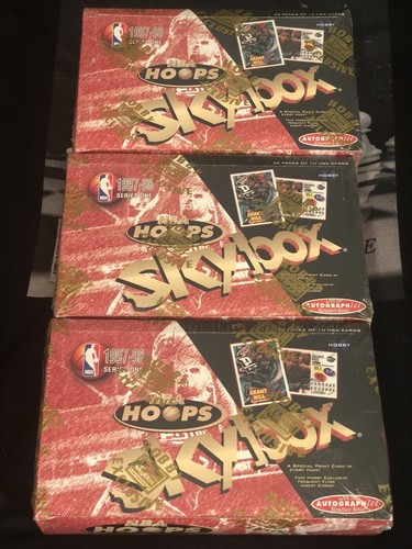 3 Hobby Box Lot Sealed 1997-98 Skybox NBA Hoops Series 1 Basketball ...