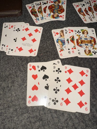 Vintage German Playing Cards 32/32 Skat In Case With Paper Pencil Nice ...