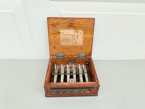 Antique Western Electric Telephone Jack Box Switchboard Oak Box | eBay