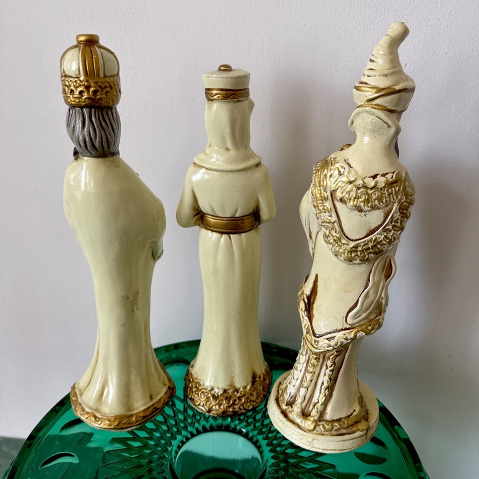 Vintage Wise Men 3 Kings Magi Paper Mache Nativity Figurines - Japan 10 ...