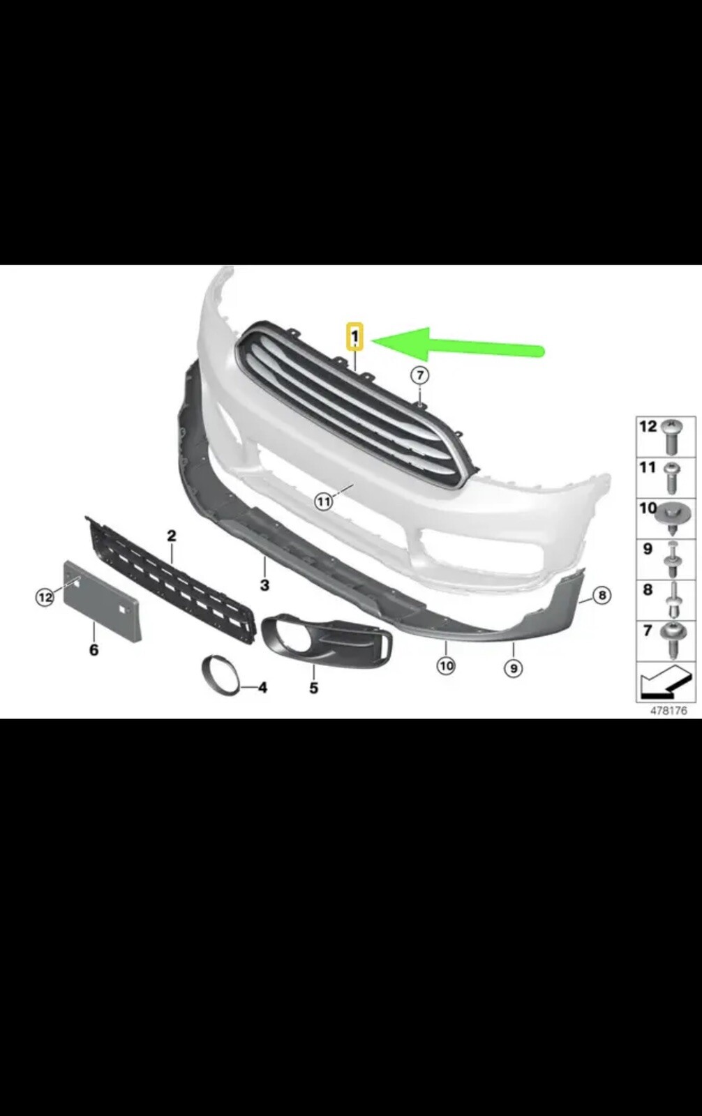 Genuine MINI Countryman F60 Air Intakes Chrome 51137405407 Grille ...