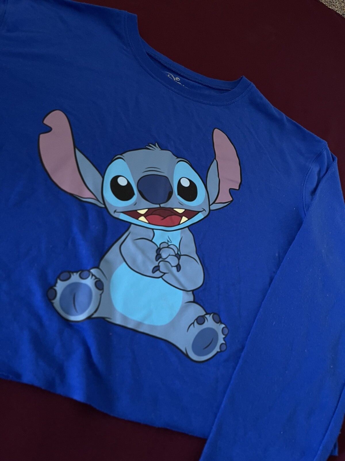 Women's Disney Lilo & Stitch Blue Stitch Graphic Crop… - Gem