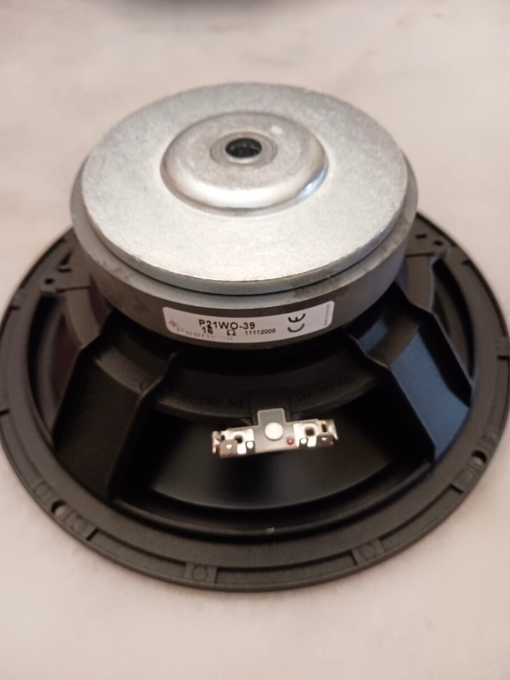 1pr new peerless 8” P21WO-39 woofers 16 ohm poly cone cast frame rubber ...