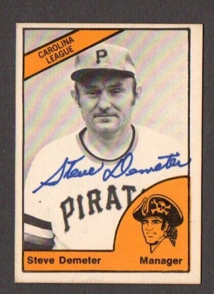 Steve Demeter 1977 TCMA Minor League authentic autographed card Salem ...