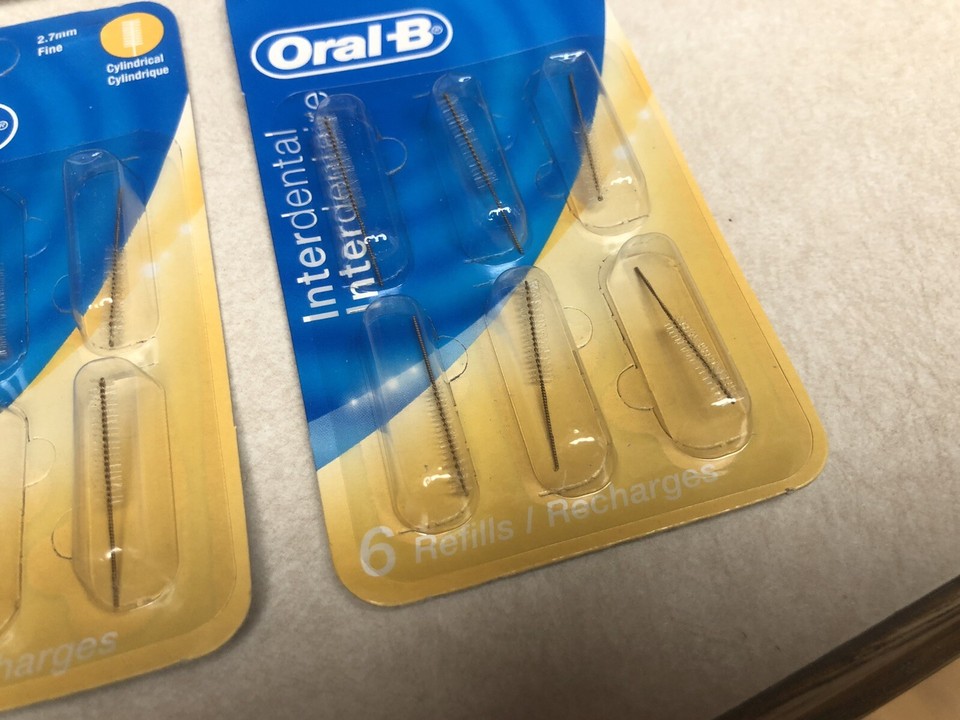36 Oral B Interdental Refills Cylindrical Brushes 2.7mm Fine New | eBay