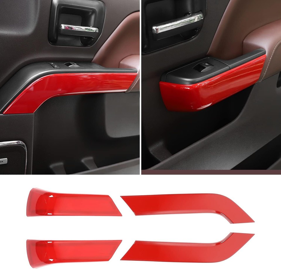 Interior Door Handle Panel Cover Trim For Chevy Silverado/GMC Sierra ...