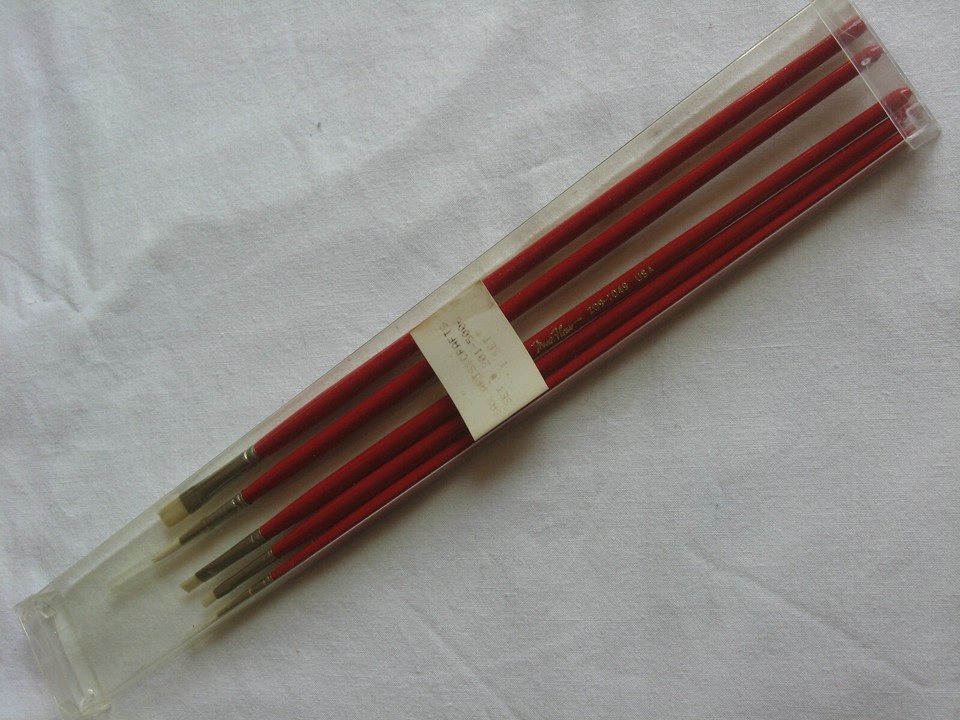 New Old Stock Red SAX True Flow ARTIST 5 PCS SET PAINT BRUSHES ART | eBay