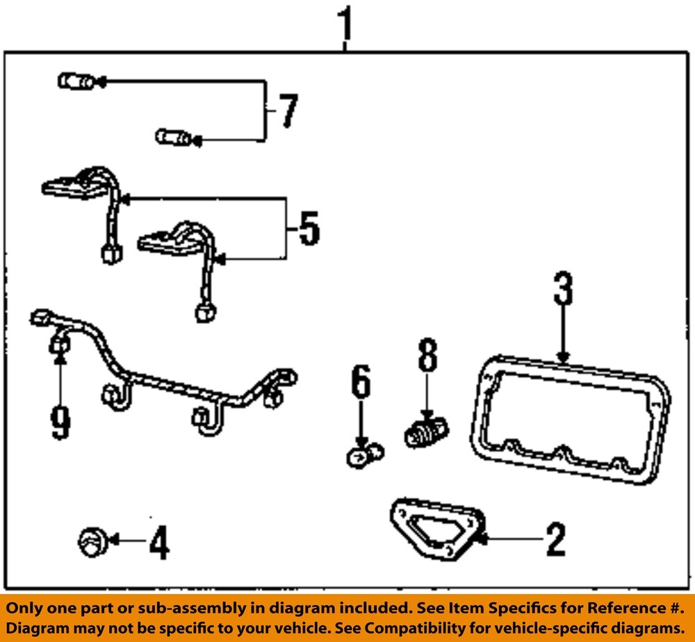 FORD OEM 95-00 Mystique Rear Lamps Rear Reflector-Wire Harness ...