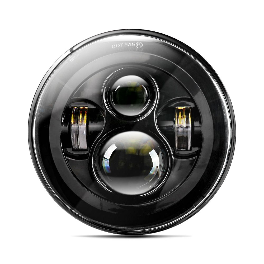 Pair 7" LED Headlights Hi/Lo Beam For Mini Cooper S Clubman Moke Morris ...