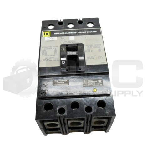SQUARE D KAL36250 /2 THERMAL-MAGNETIC CIRCUIT BREAKER 600VAC 250VDC ...