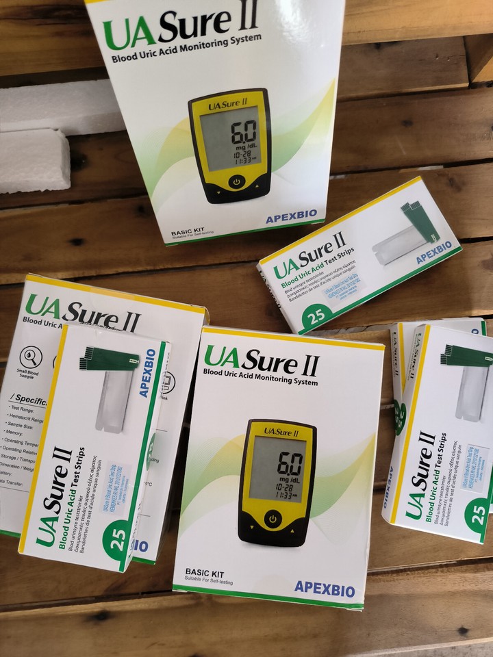 UASure II Uric Acid Meter Test Kit Uric Acid Gout (Tool and 25 Test ...