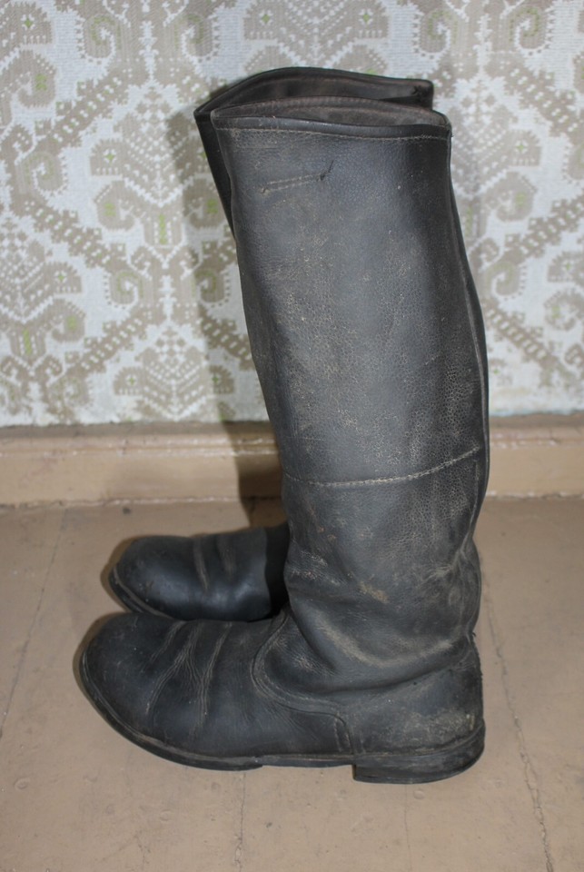 ORIGINAL WW2 NKVD RKKA RED ARMY SOLDIER LEATHER BOOTS SHOES PAIR STALIN ...