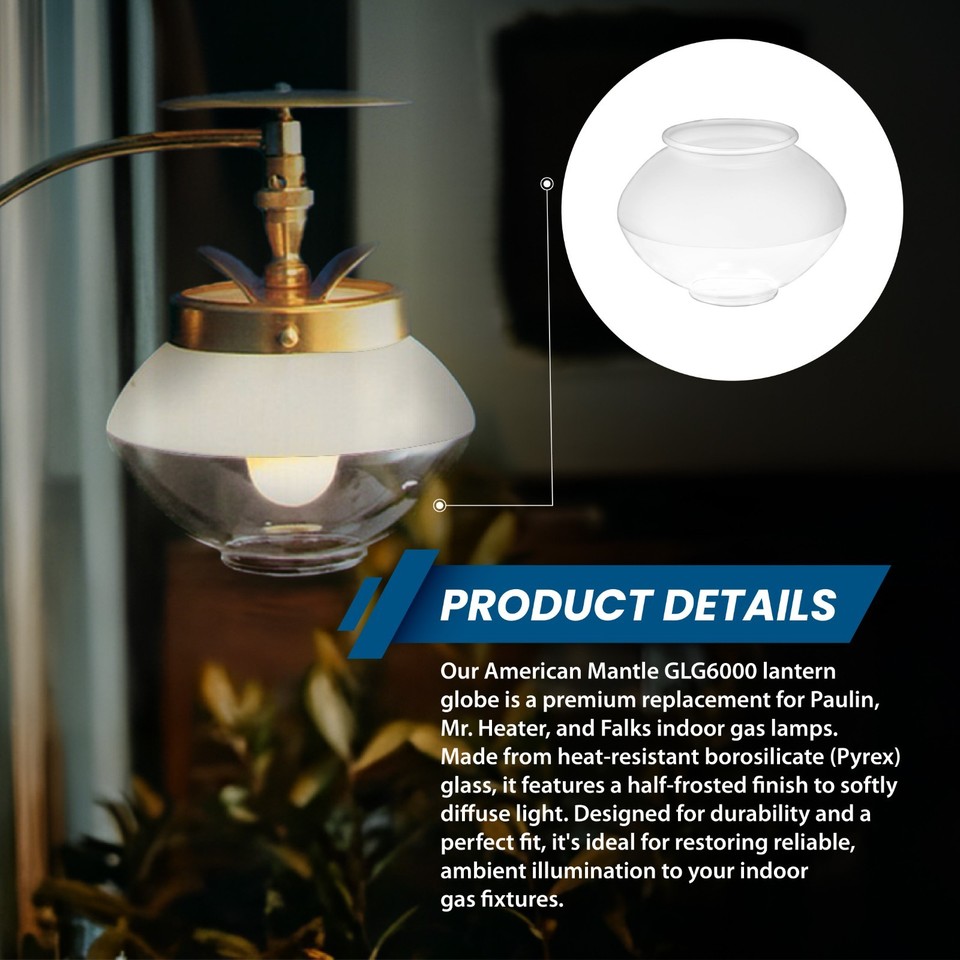 Replacement Globe for Humphrey/Paulin/Mr.Heater/Falks Gas Lights SKU ...