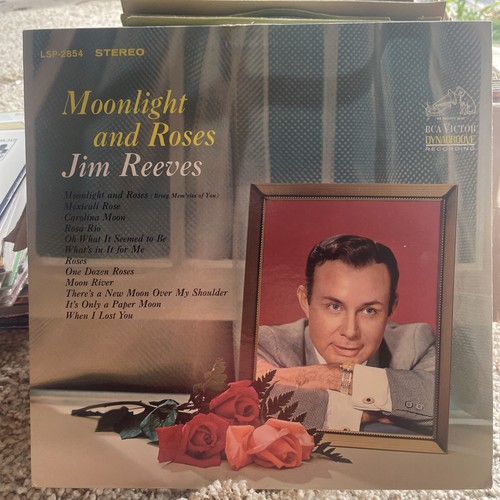 Moonlight and Roses Jim Reeves LSP-2854 Record Vintage Vinyl LP Stereo ...