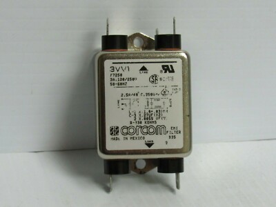 CORCOM EMI FILTER 3VV1 F7250 3A 120/250V - USED | eBay