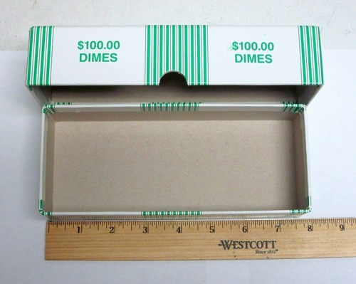Never Used Bank Teller Coin Roll Storage Boxes - Dimes | eBay