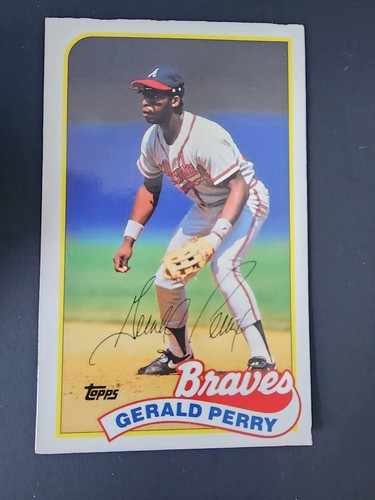 1989 Topps Baseball Talk Card Gerald Perry-Atlanta Braves #150 | eBay