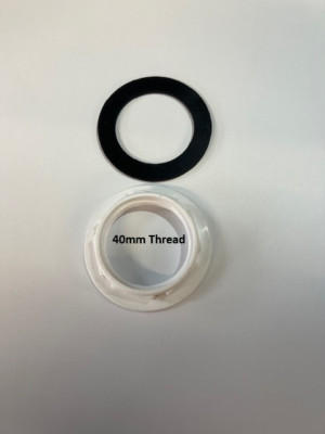 Plastic Basin Waste Back Nut And Washer (1¼" Nut) 40mm internal thread ...