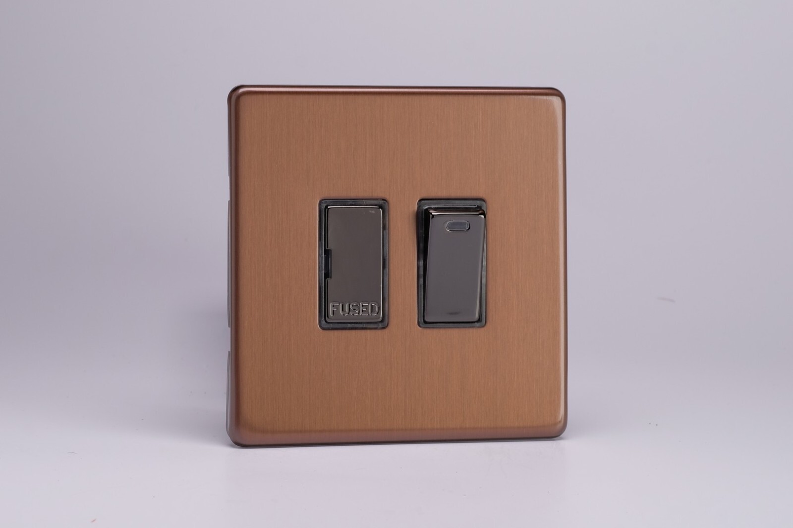 Varilight Screwless Brushed Bronze Light Switch Socket Dimmer Toggle ...