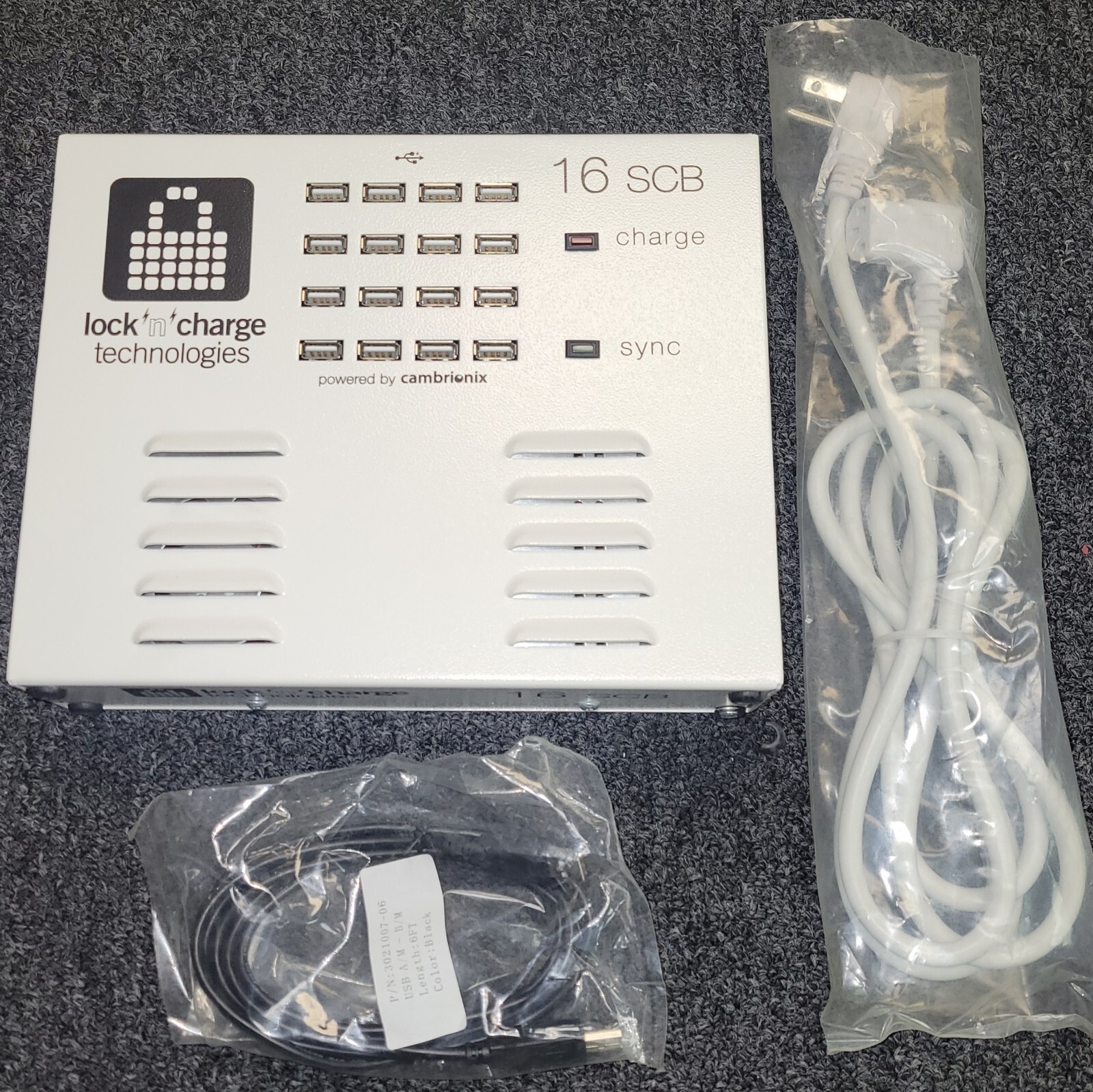 Lock n Charge 16 SCB USB Port Device/iPad Charging Station - Cambrionix ...